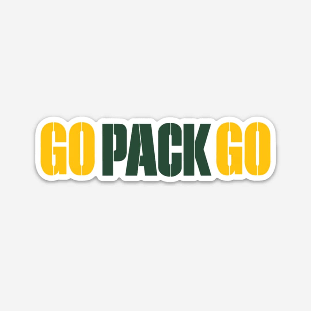 Go Pack Go Green Bay Packers Vinyl Sticker Decal - Etsy