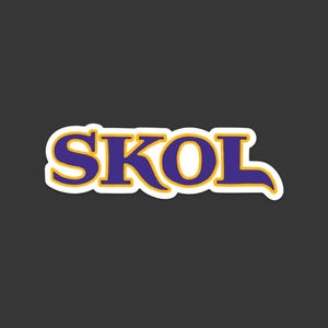 SKOL Vintage Classic Minnesota Vikings Vinyl Sticker - Etsy