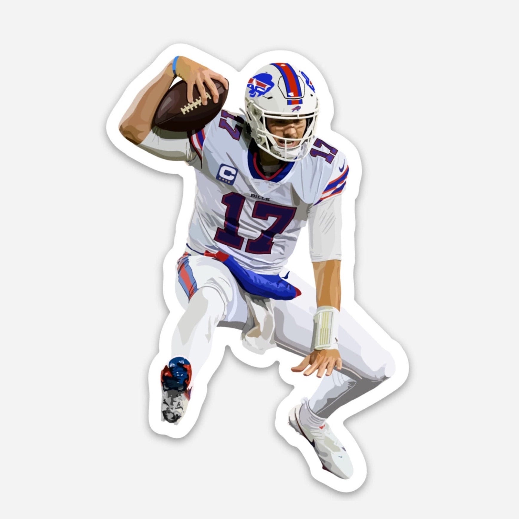 Josh Allen Buffalo Bills Vinyl Sticker Hurdle Jump (white Border ... Josh Allen Buffalo Bills Vinyl Sticker Hurdle Jump (white Border ...