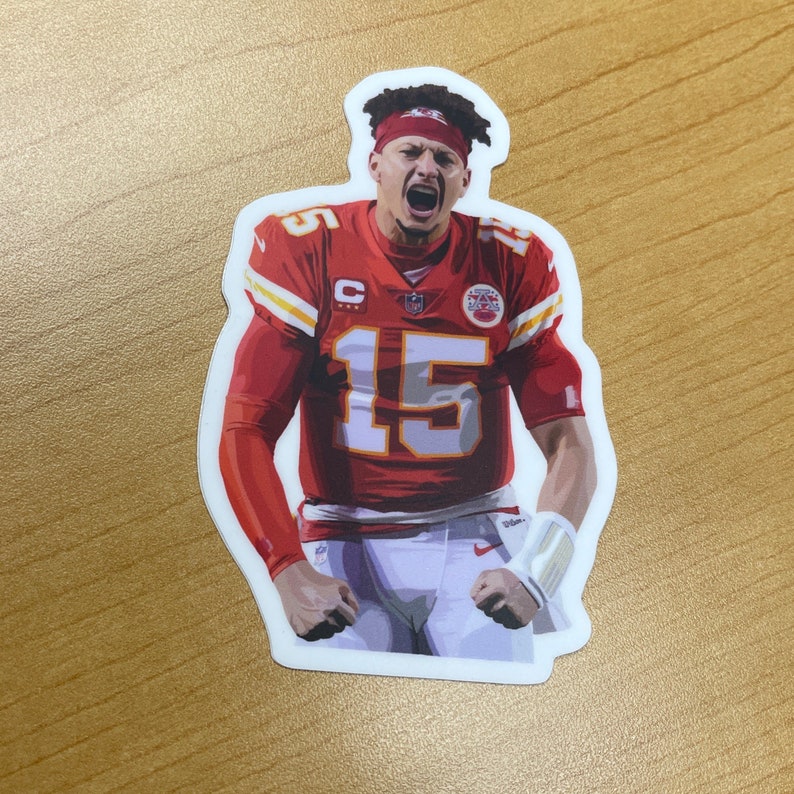 Patrick Mahomes Kansas City Chiefs Vinyl Sticker Flex white - Etsy