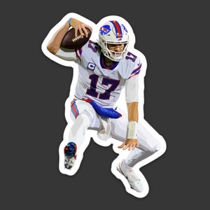 Josh Allen Buffalo Bills Vinyl Sticker Hurdle Jump (white Border) - Etsy