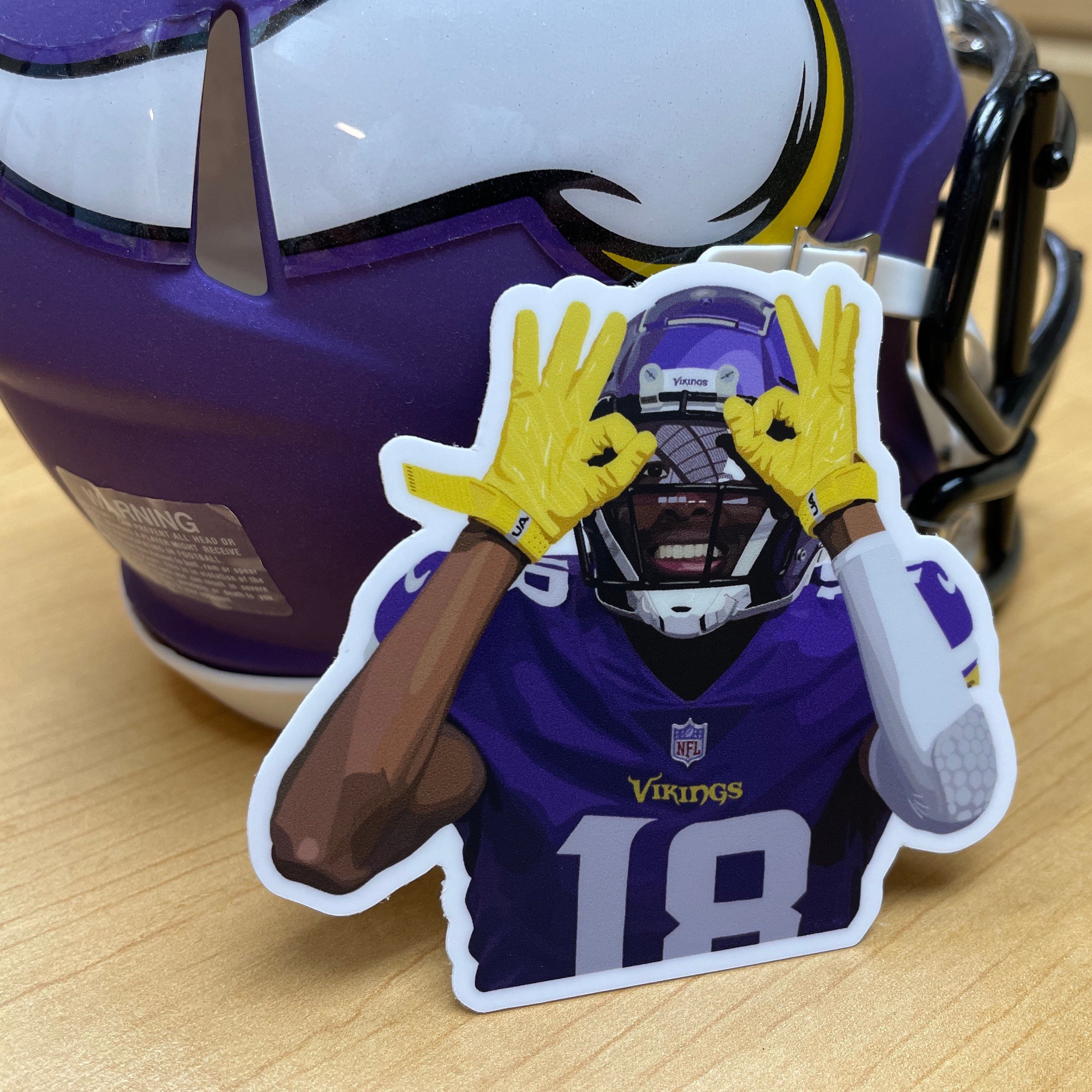 Justin Jefferson Minnesota Vikings Vinyl Sticker Griddy white - Etsy