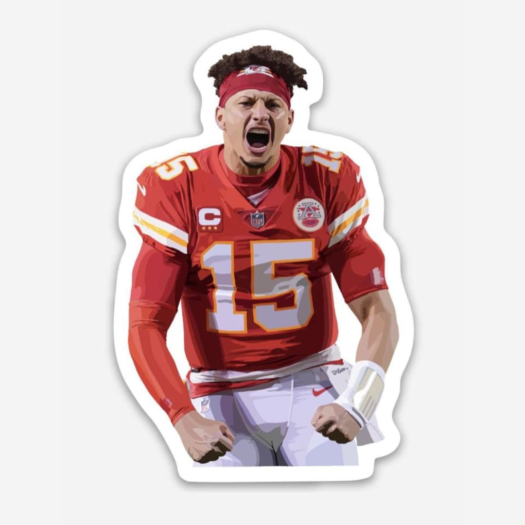 Patrick Mahomes Kansas City Chiefs Vinyl Sticker Flex (white Border) - Etsy