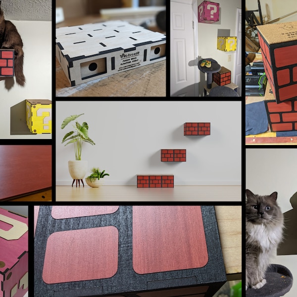 Mario Brick Wall Shelf - Etsy