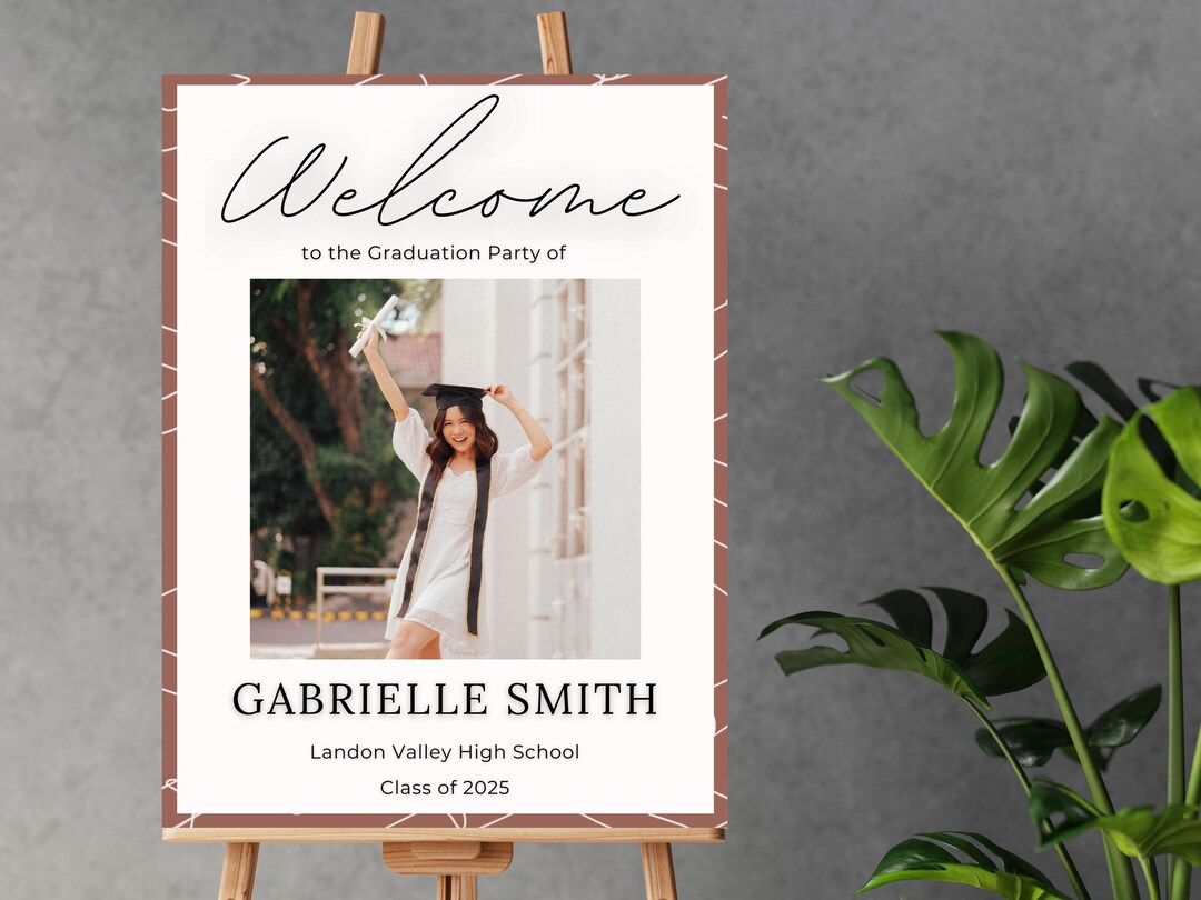Digital Welcome Entry Sign Template, Graduation Party, Grad Party ...