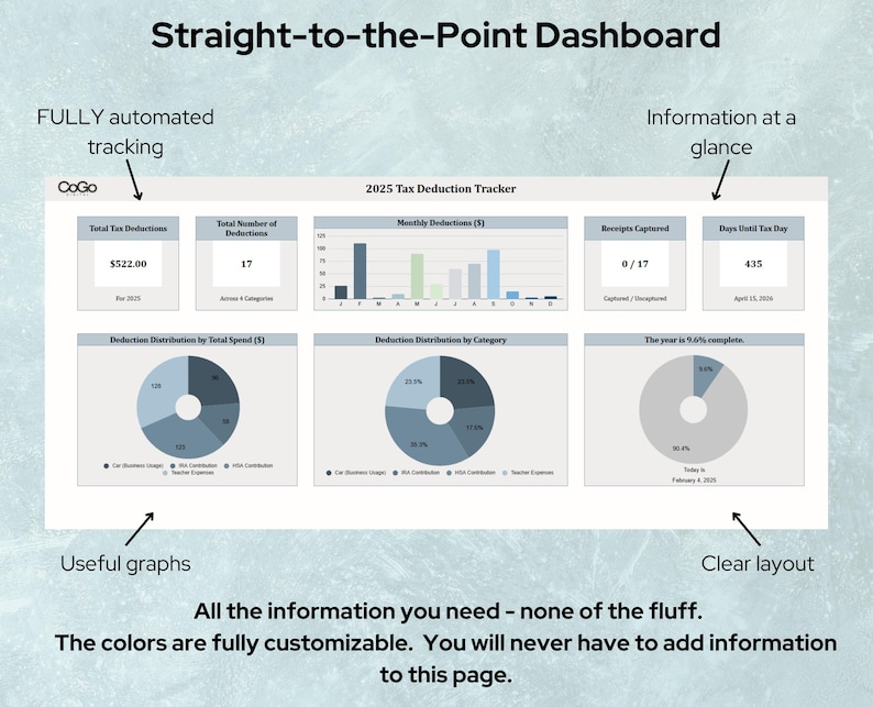 Tax Deduction Tracker | 2025 Spreadsheet Tax Write off | Small Business ...
