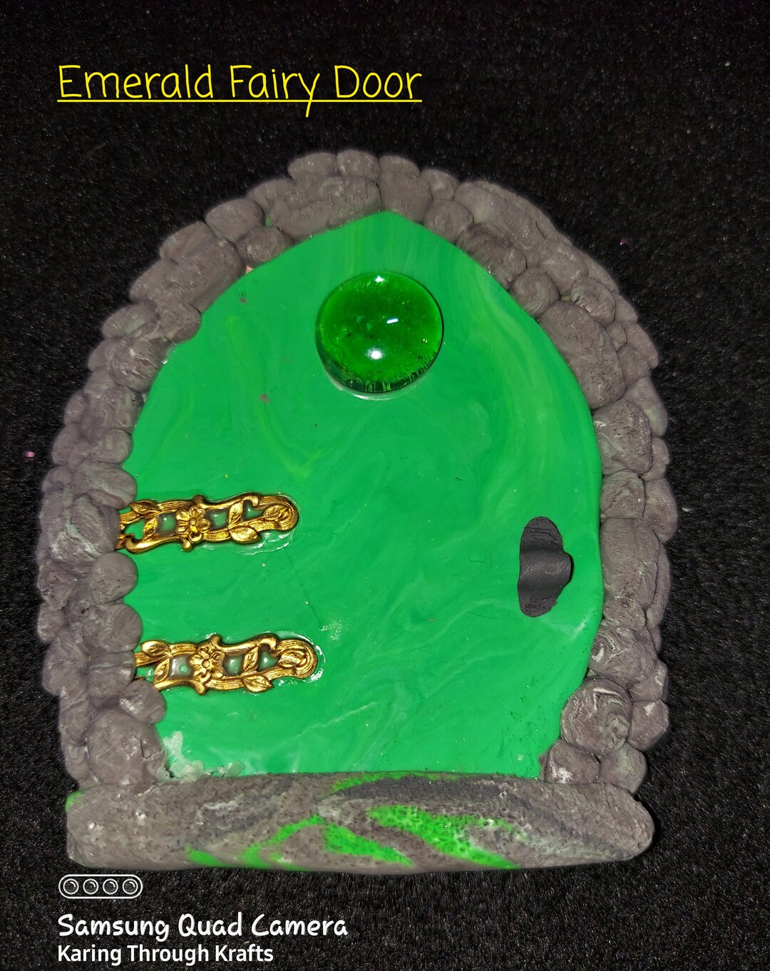 Polymer Clay emerald Fairy Door - Etsy