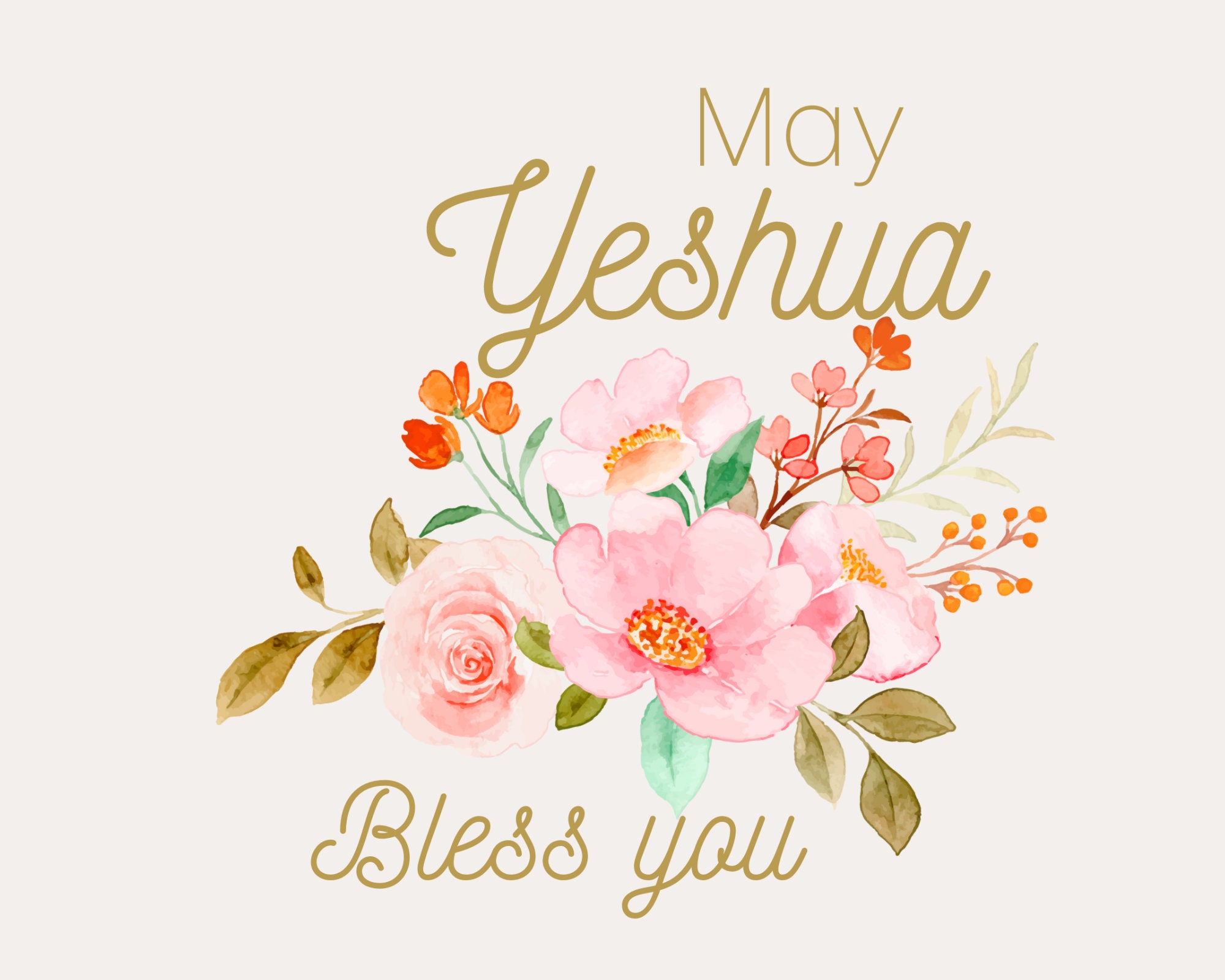 May Yeshua Bless You Sublimation Digital Design, Perfect for Messianic ...