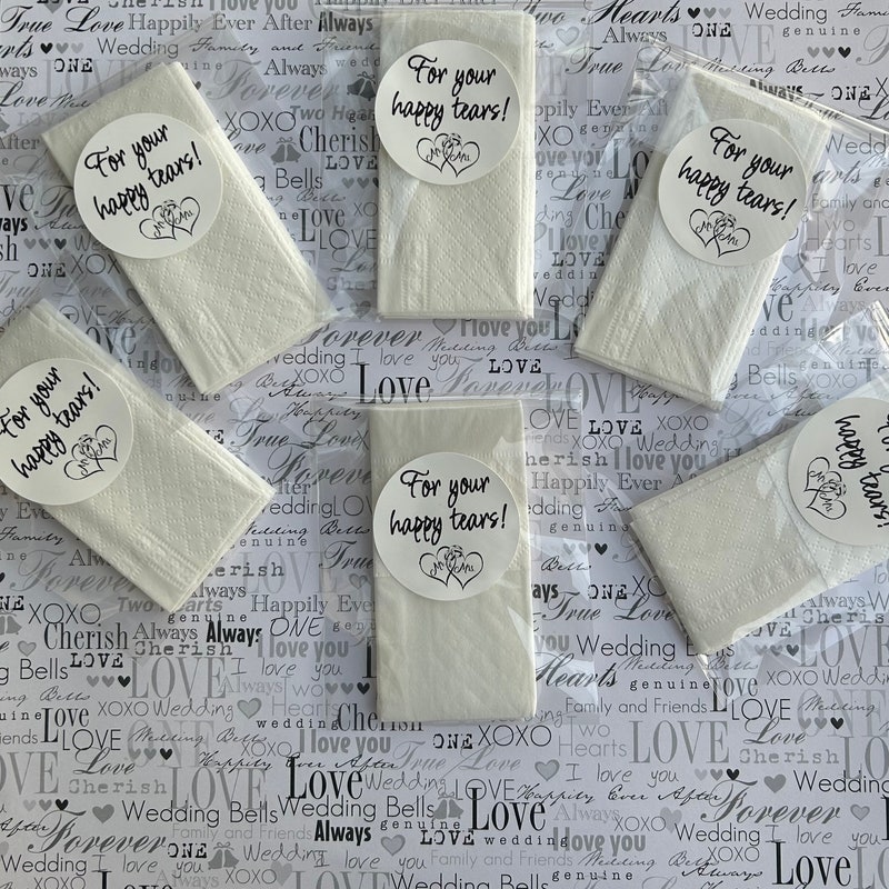 Wedding Tissues - Etsy