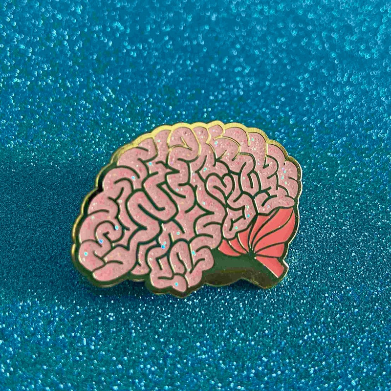 Brain Pin - Etsy