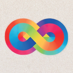 Rainbow Infinity Sticker, Autism Infinity Sticker, Neurodiversity Pride ...