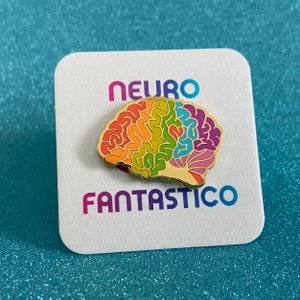 Rainbow Brain Pin, Neurodiversity Pride Hard Enamel Pin, Autistic Pin ...