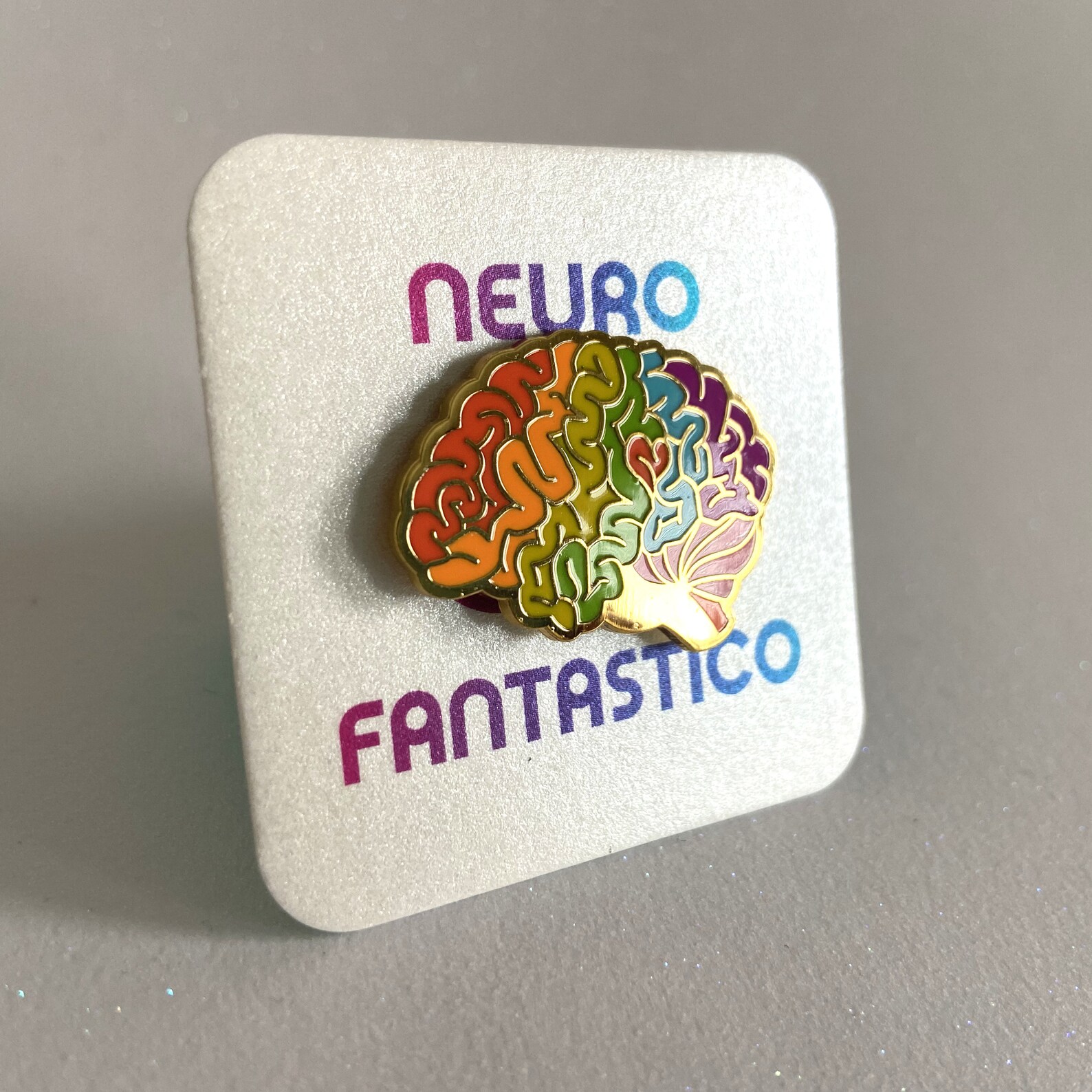 Rainbow Brain Pin, Neurodiversity Pride Hard Enamel Pin, Autistic Pin ...