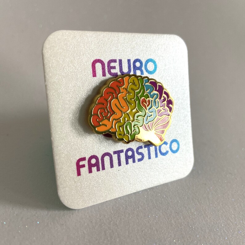 Rainbow Brain Pin, Neurodiversity Pride Hard Enamel Pin, Autistic Pin ...