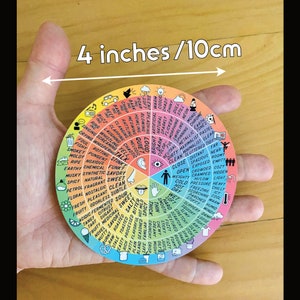 Sensory Wheel Sticker, Autism Sensory Stickers, Self Care Sticker ...