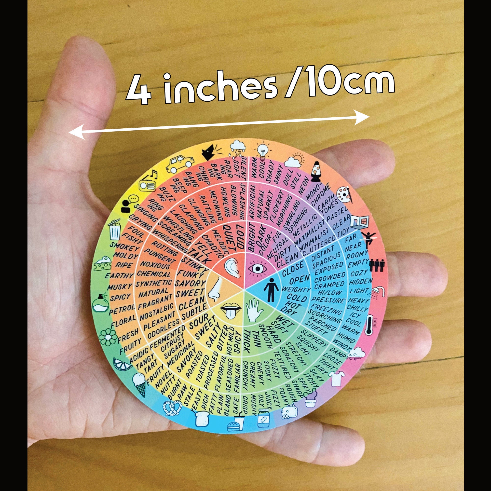 Sensory Wheel Sticker, Autism Sensory Stickers, Self Care Sticker ...