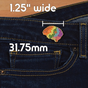 Rainbow Brain Pin, Neurodiversity Pride Hard Enamel Pin, Autistic Pin ...