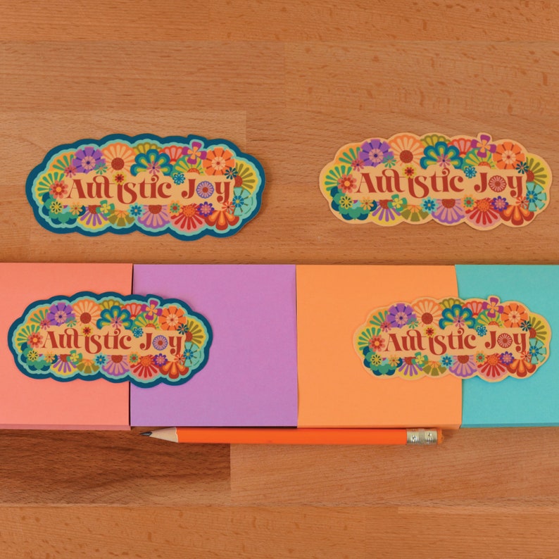 Flower Power Autistic Joy Sticker, Autism Pride Sticker, Neurodiverse ...