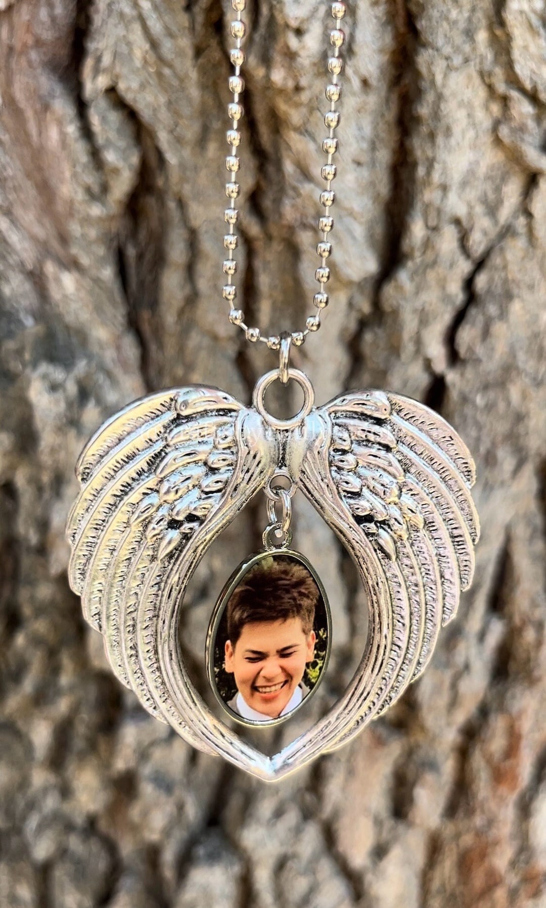 Personalized Angel Wings Car Charm, Custom Car Charm, Car Ornament ...