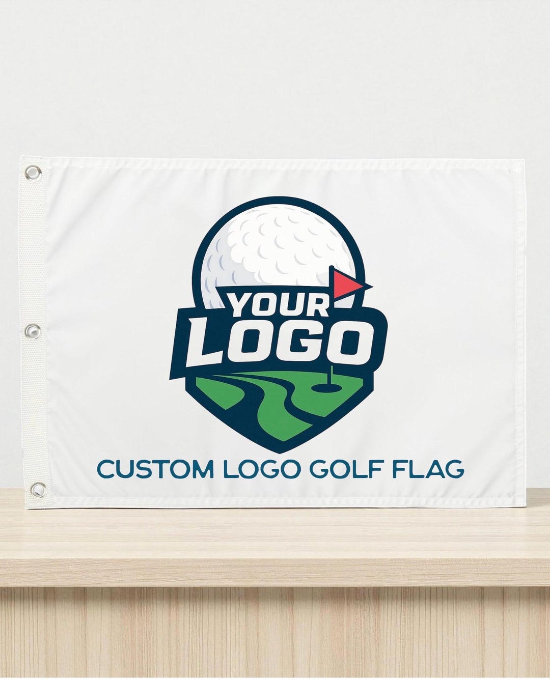 Custom Personalized Golf Flag | Full Color Logo 20x14” Pin Flag With ...