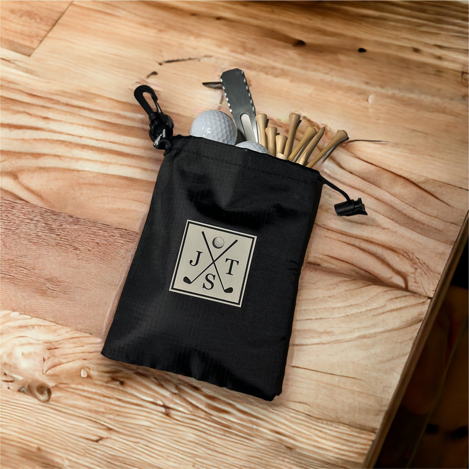Personalized Golf Valuables Pouch - Golf Tee Bag - Golf Ball Bag - Golf ...