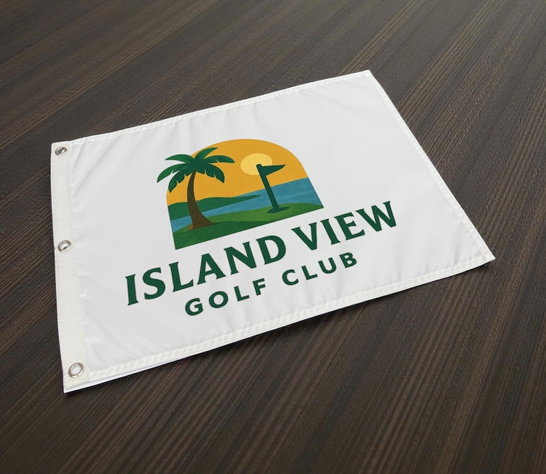 Custom Personalized Golf Flag | Full Color Logo 20x14” Pin Flag With ...