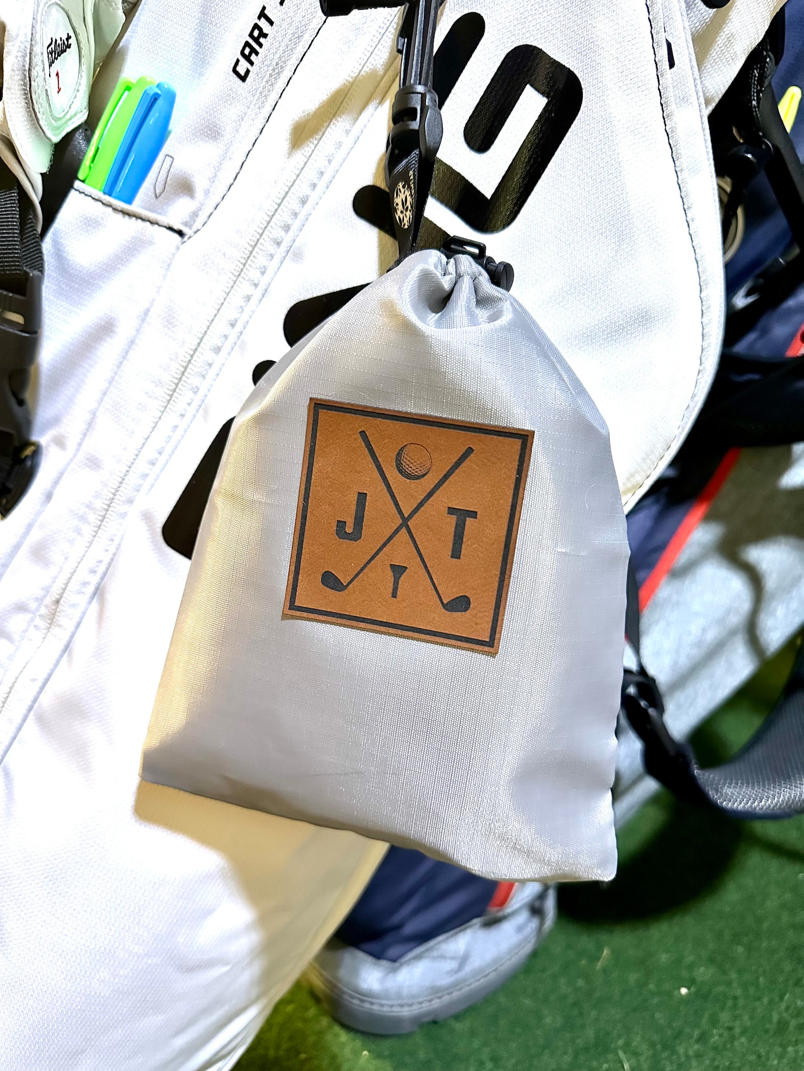 Personalized Golf Valuables Pouch Golf Tee Bag Golf Ball Bag Golf Gifts ...