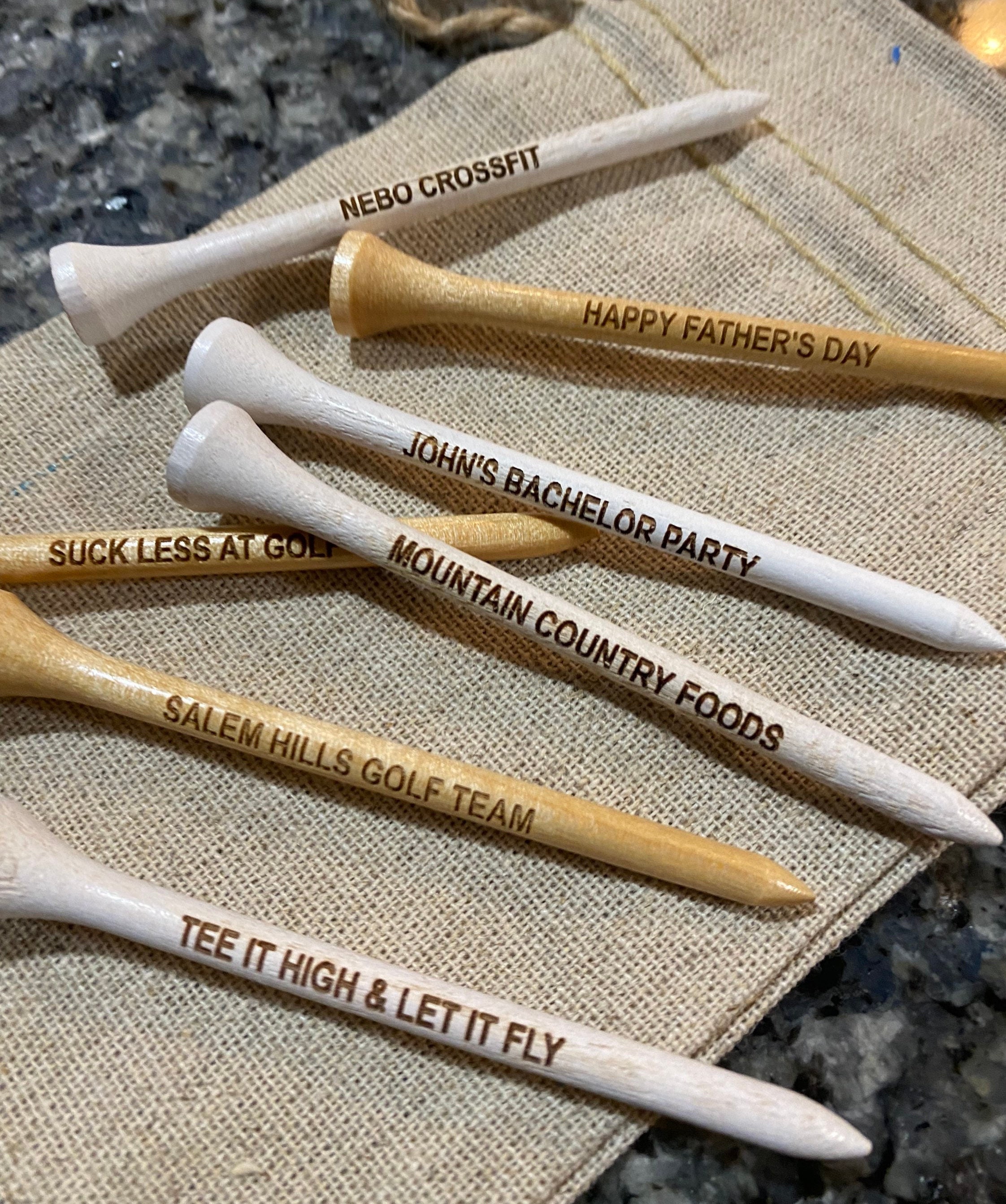 Personalized Golf Tees Custom Laser Engraved Golf Tees - Etsy