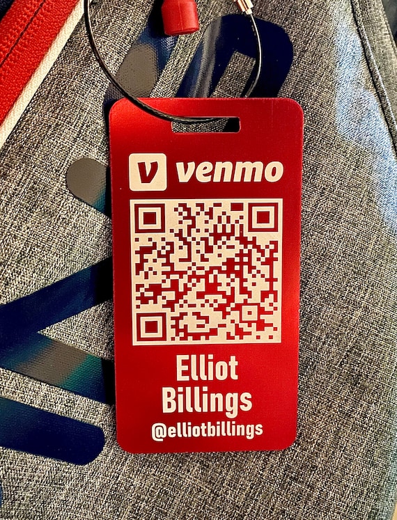 Golf Bag Tag Venmo Paypal QR Code Custom Engraved Metal - Etsy