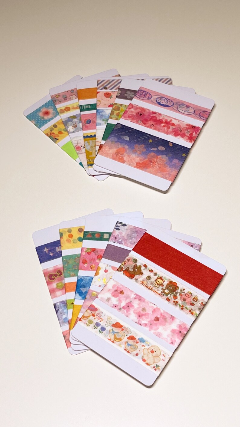 Washi Tape Sample Card / Washi Tape Sample Grab Bags / Cute Random ...