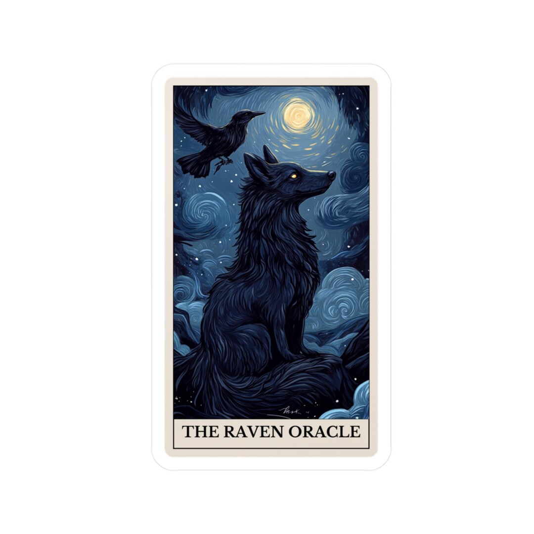 The Raven Oracle Tarot Card Sticker - Etsy
