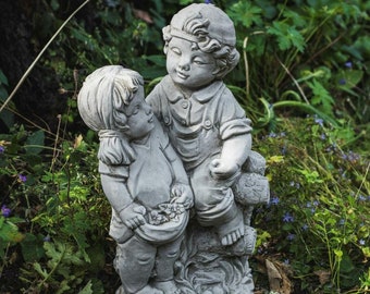 Girl and Boy Garden Statue - Etsy