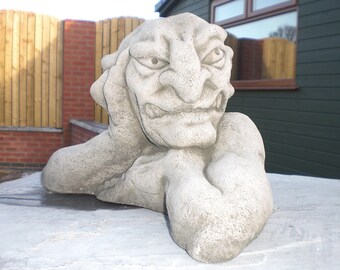 Concrete Devil Statue - Etsy