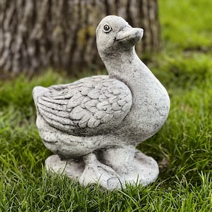 Concrete Duck Sculpture Stone Goose Figurine Cement Garden Art Decor ...