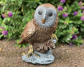 Large Stone Owl Statue - Etsy