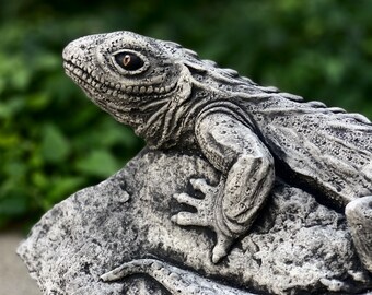 Concrete Lizard Statue - Etsy