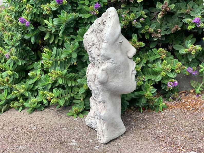 Stone Garden Beautiful Face Female Bust Statue Abstract Face - Etsy UK