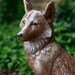 Vintage Fox Figurine Concrete Fox Statue Cement Fox Sculpture Outdoor ...