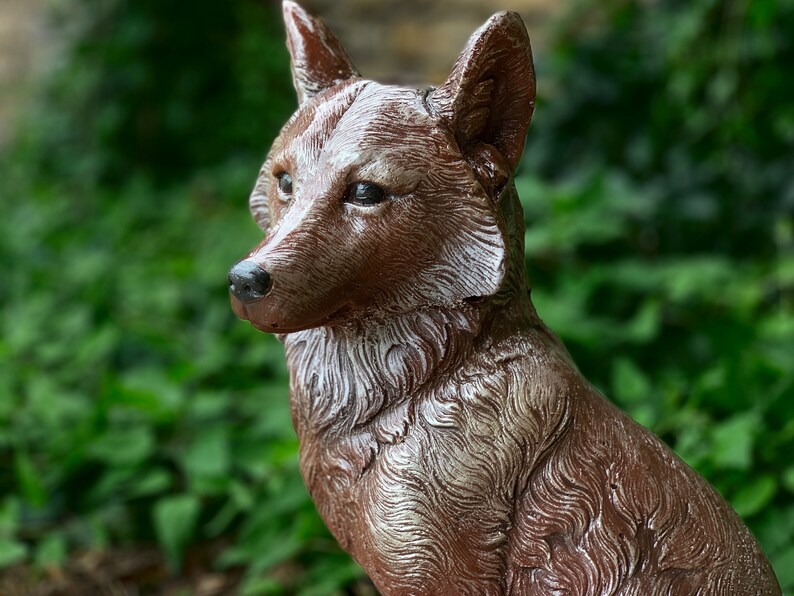 Vintage Fox Figurine Concrete Fox Statue Cement Fox Sculpture - Etsy