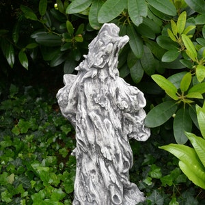 Wizard Statue Decor, Stone Garden Tree Wizard, Magician Statue for ...