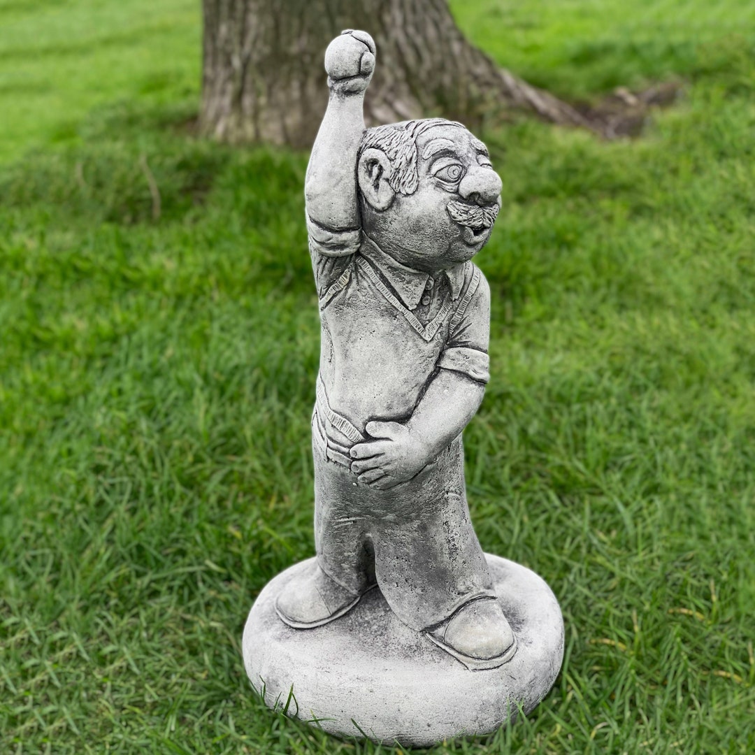 Funny Cricket Player Statue Concrete Baseball Sculpture Garden Father ...