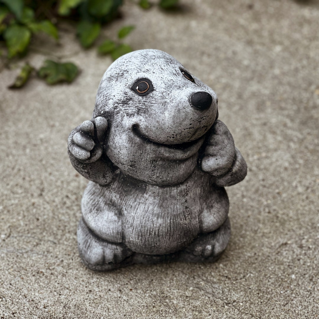 Stone Mole Figurine Concrete Sitting Mole Decor Outdoor - Etsy