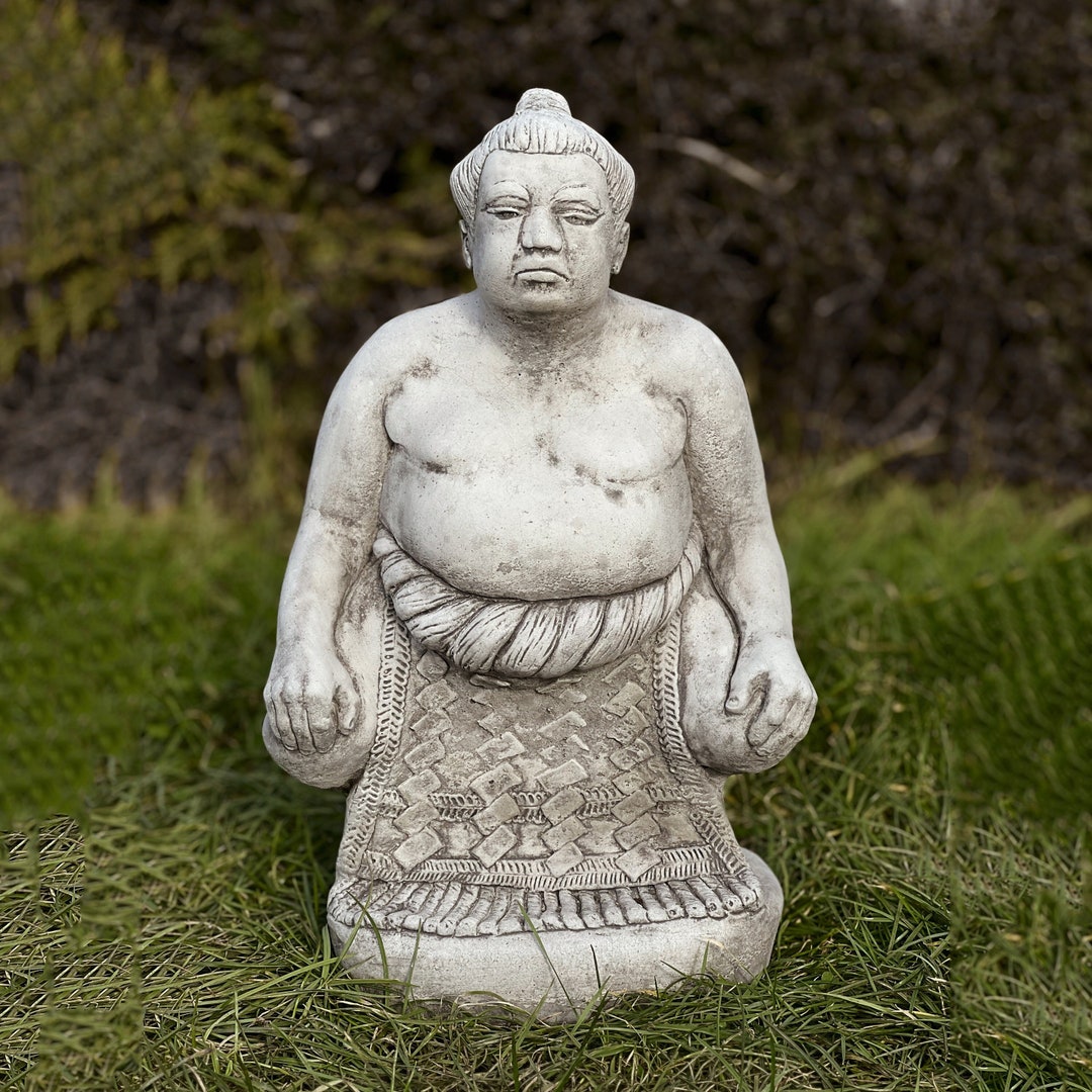 Japanese Sumo Wrestler Statue Concrete Sumo Man Figurine Zen Garden ...