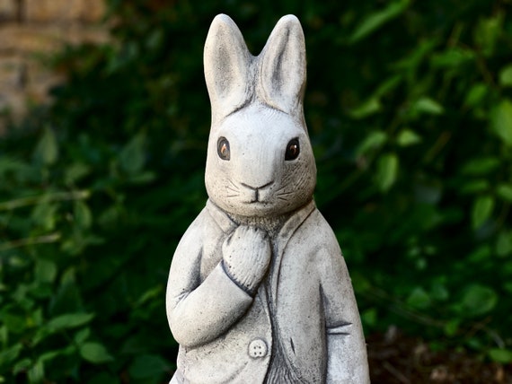 Large Peter Rabbit Statue Cute Rabbit Sculpture Cement Bunny - Etsy UK