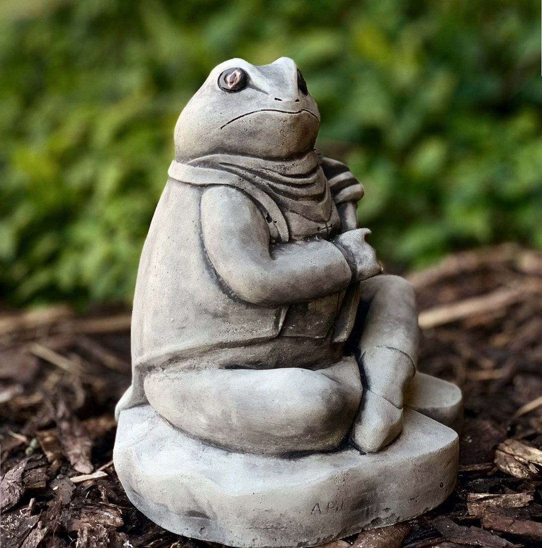 Large Cement Frog Concrete Frog Statue Garden Frog Sculpture - Etsy