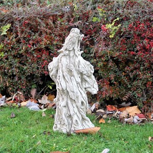 Wizard Statue Decor, Stone Garden Tree Wizard, Magician Statue for ...