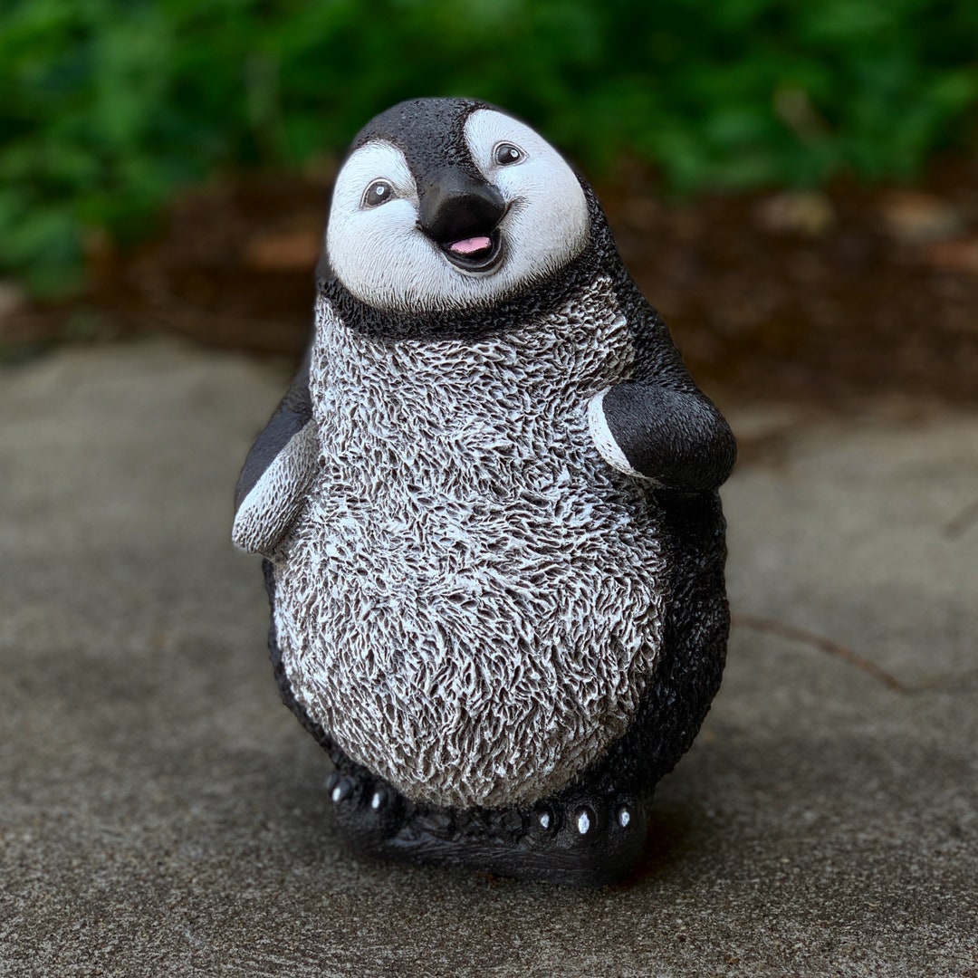 Baby Penguin Sculpture Cement Penguin Statue Concrete Penguin Figure ...