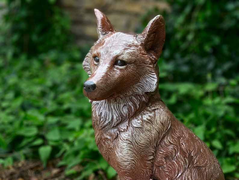 Vintage Fox Figurine Concrete Fox Statue Cement Fox Sculpture - Etsy