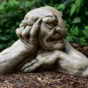 Angry Gargoyle Bust Stone Garden Gargoyle Large Guardian Sculpture ...