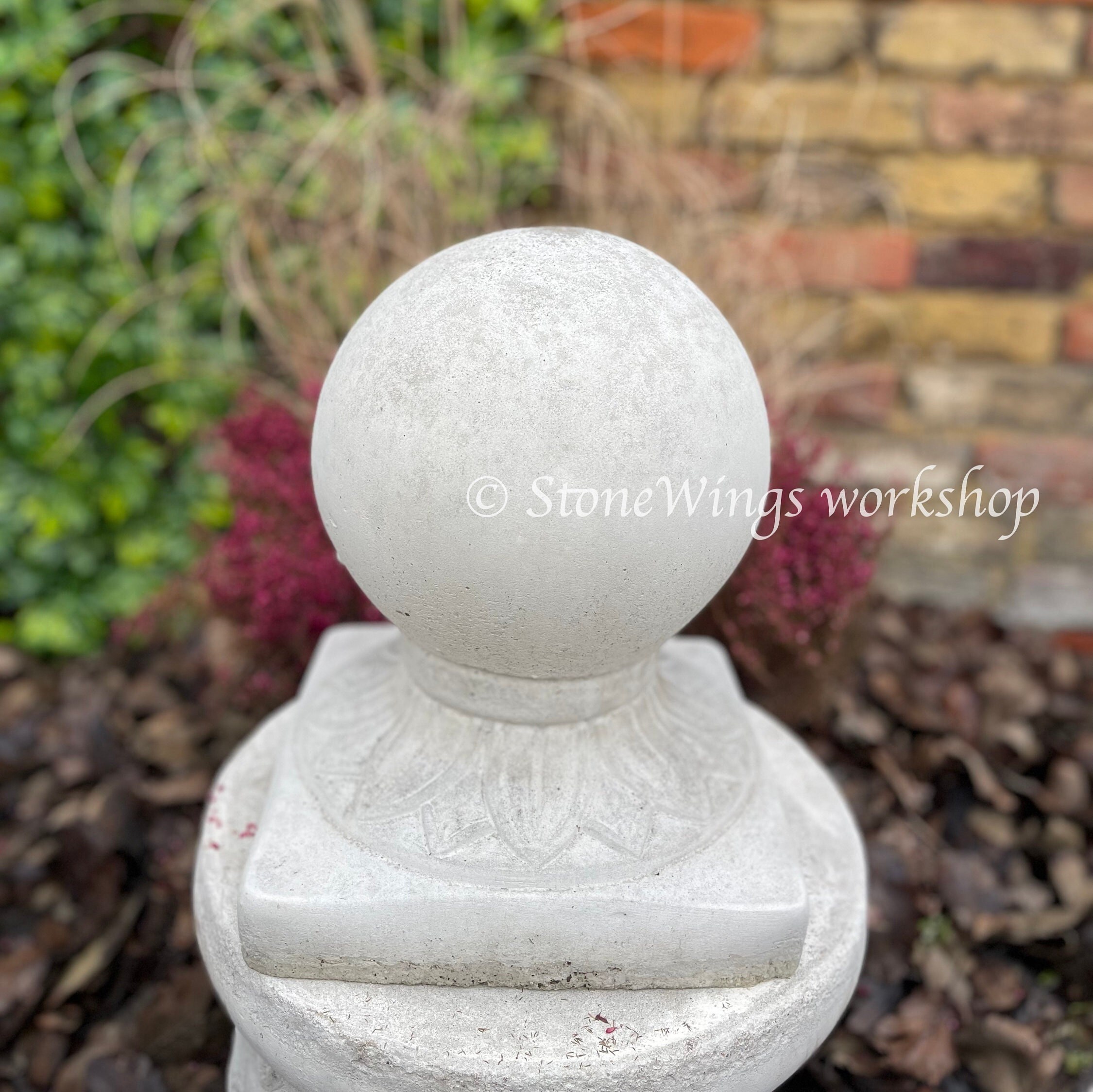 Concrete Ball Statue Stone Garden Ball Sculpture Cement Sphere - Etsy UK